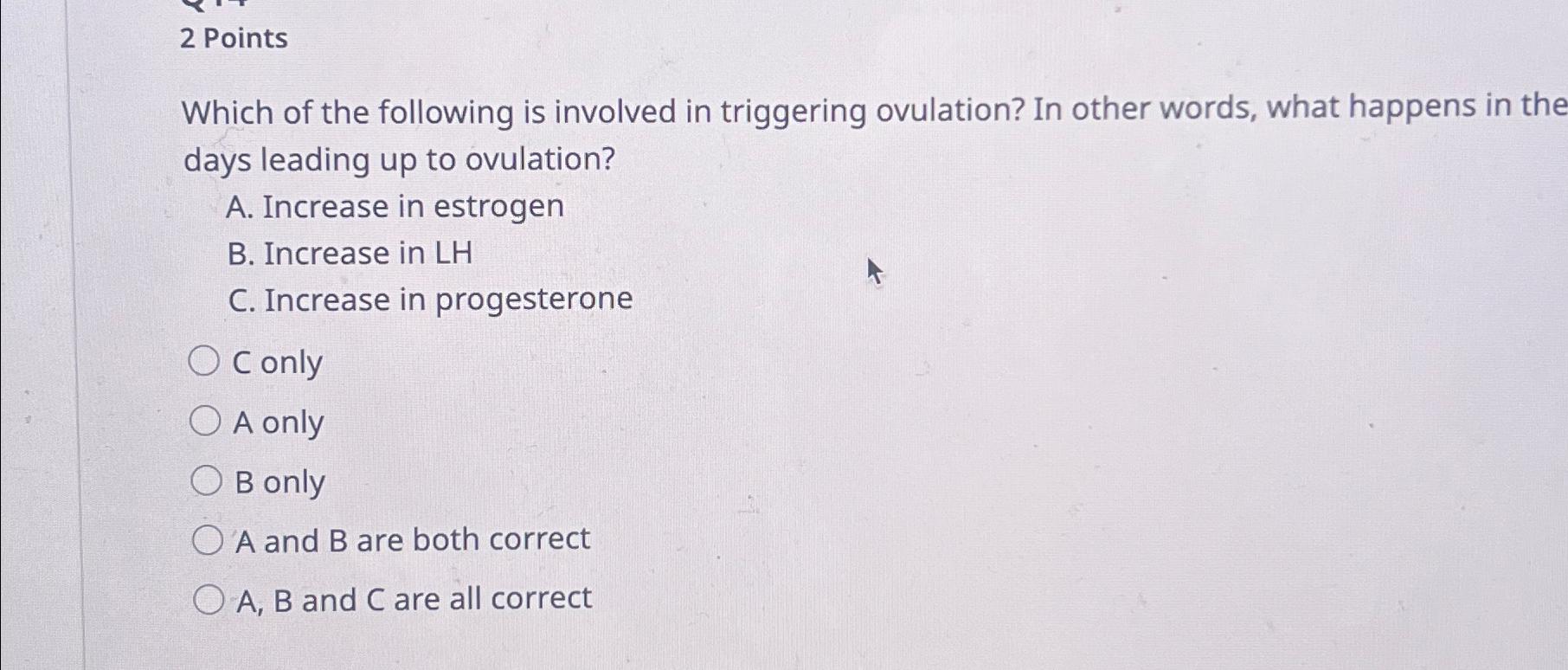 Solved 2 ﻿PointsWhich of the following is involved in | Chegg.com