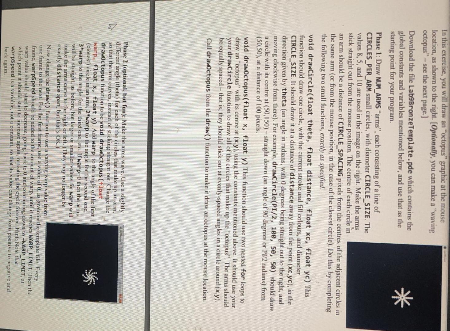 In this exercise, you will draw an "octopus" graphic | Chegg.com