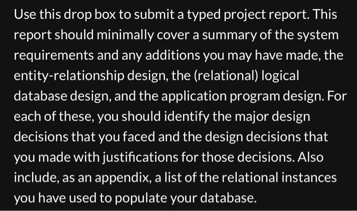 Solved Application Requirements You are required to develop | Chegg.com