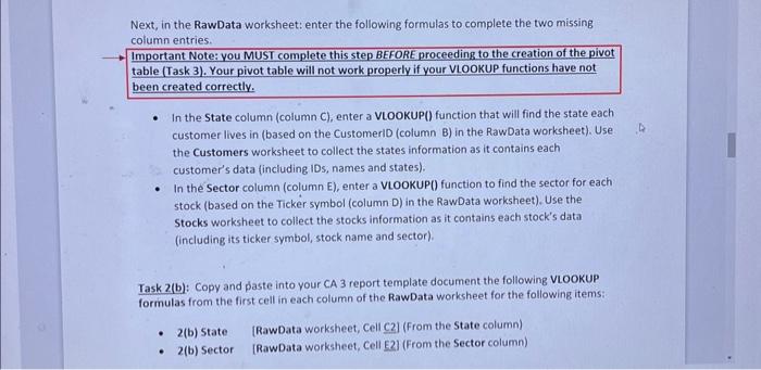 Solved Next, in the RawData worksheet: enter the following | Chegg.com