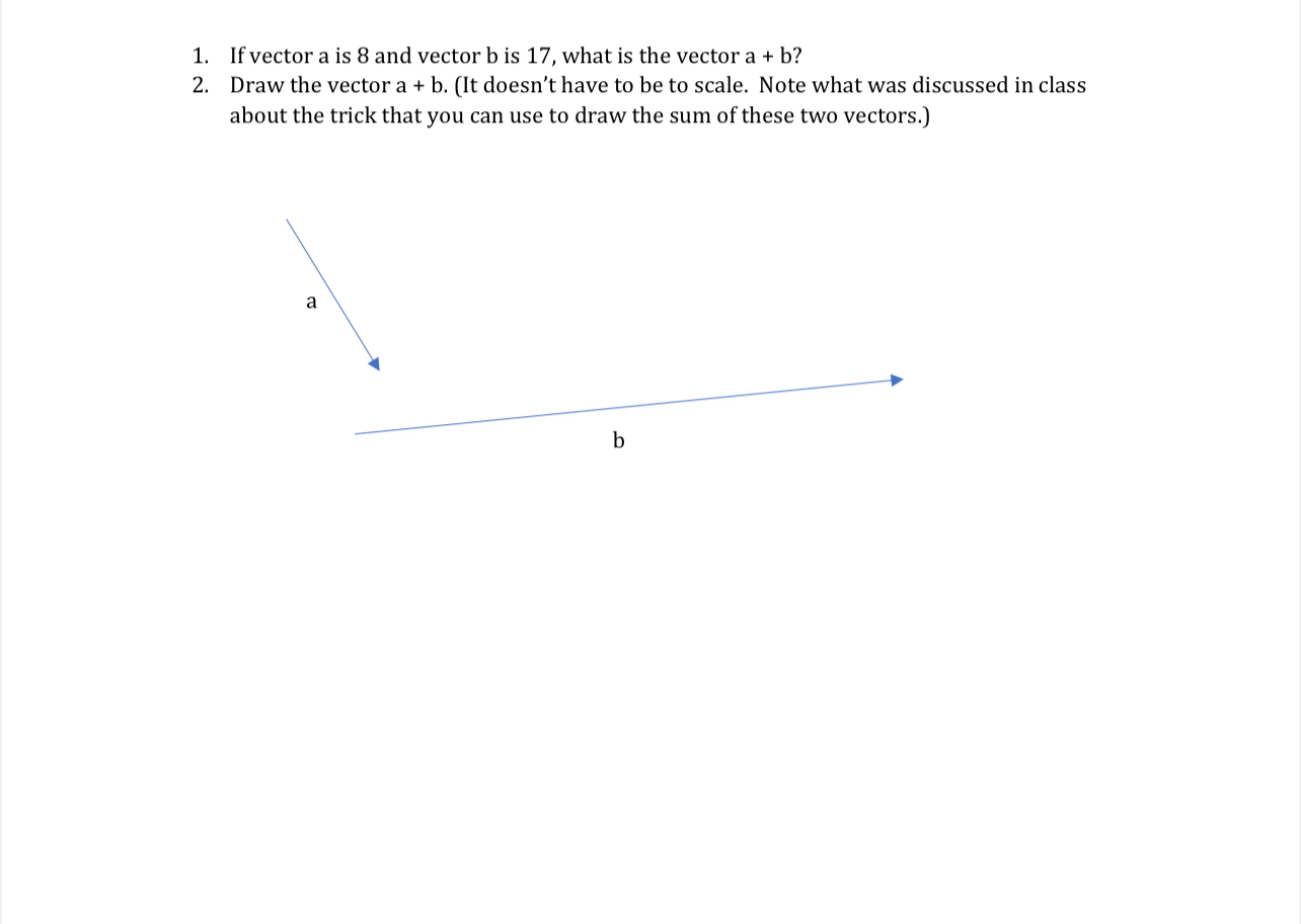 Solved If vector a ﻿is 8 ﻿and vector b ﻿is 17 , ﻿what is the | Chegg.com