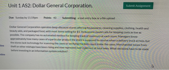 Solved Unit 1 AS1: Snyder's of Hanover. Submit Assignment | Chegg.com