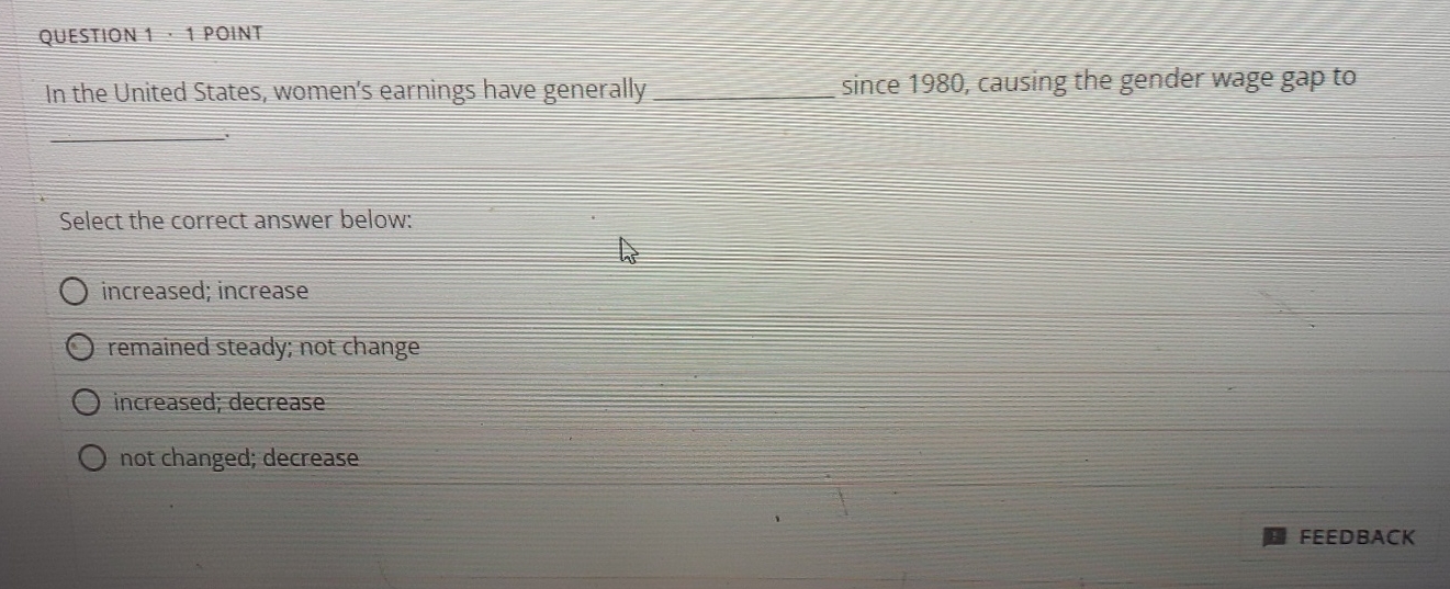 Solved QUESTION 1 . 1 POINTIn the United States, women's | Chegg.com Solved QUESTION 1 . 1 POINTIn the United States, women's | Chegg.com
