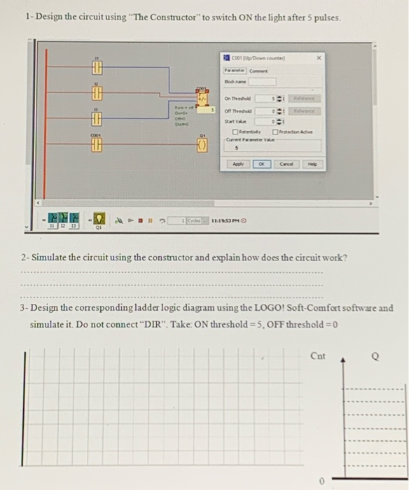 1- Design the circuit using "The Constructor" to | Chegg.com
