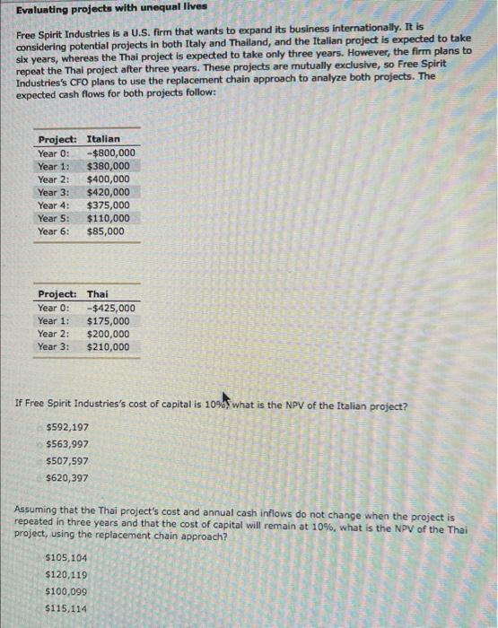 Solved 16. Equivalent annual annuities Another method to | Chegg.com