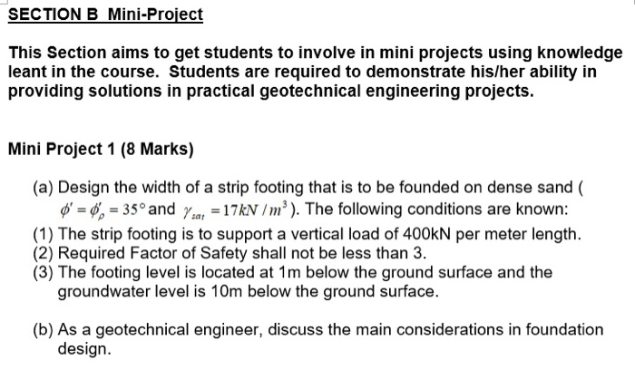 Solved SECTION B Mini-Project This Section aims to get | Chegg.com
