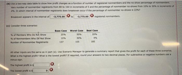 Solved Problem 10-05 Algo (What-If Analysis) The University | Chegg.com