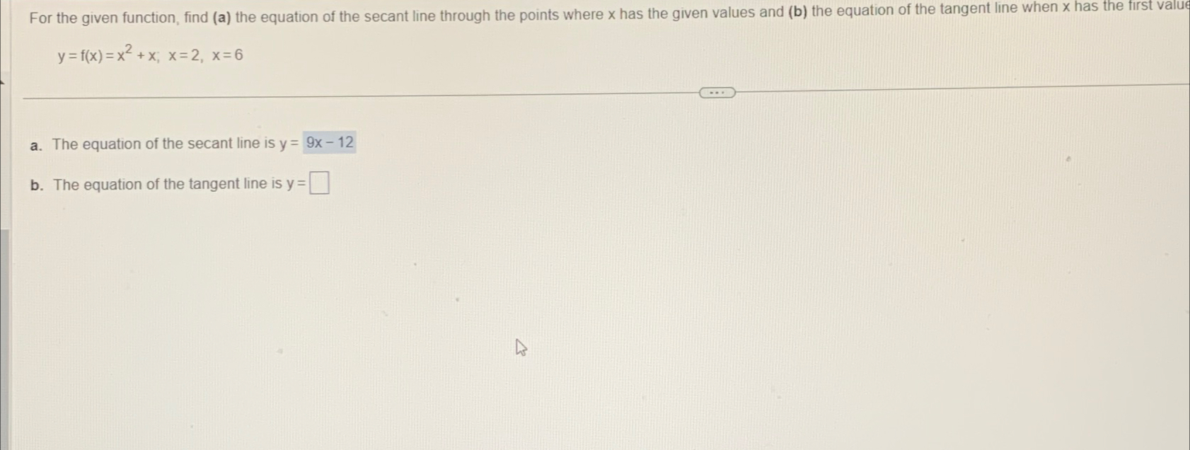 Solved For the given function, find (a) ﻿the equation of the | Chegg.com
