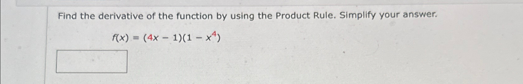 Solved Find the derivative of the function by using the | Chegg.com