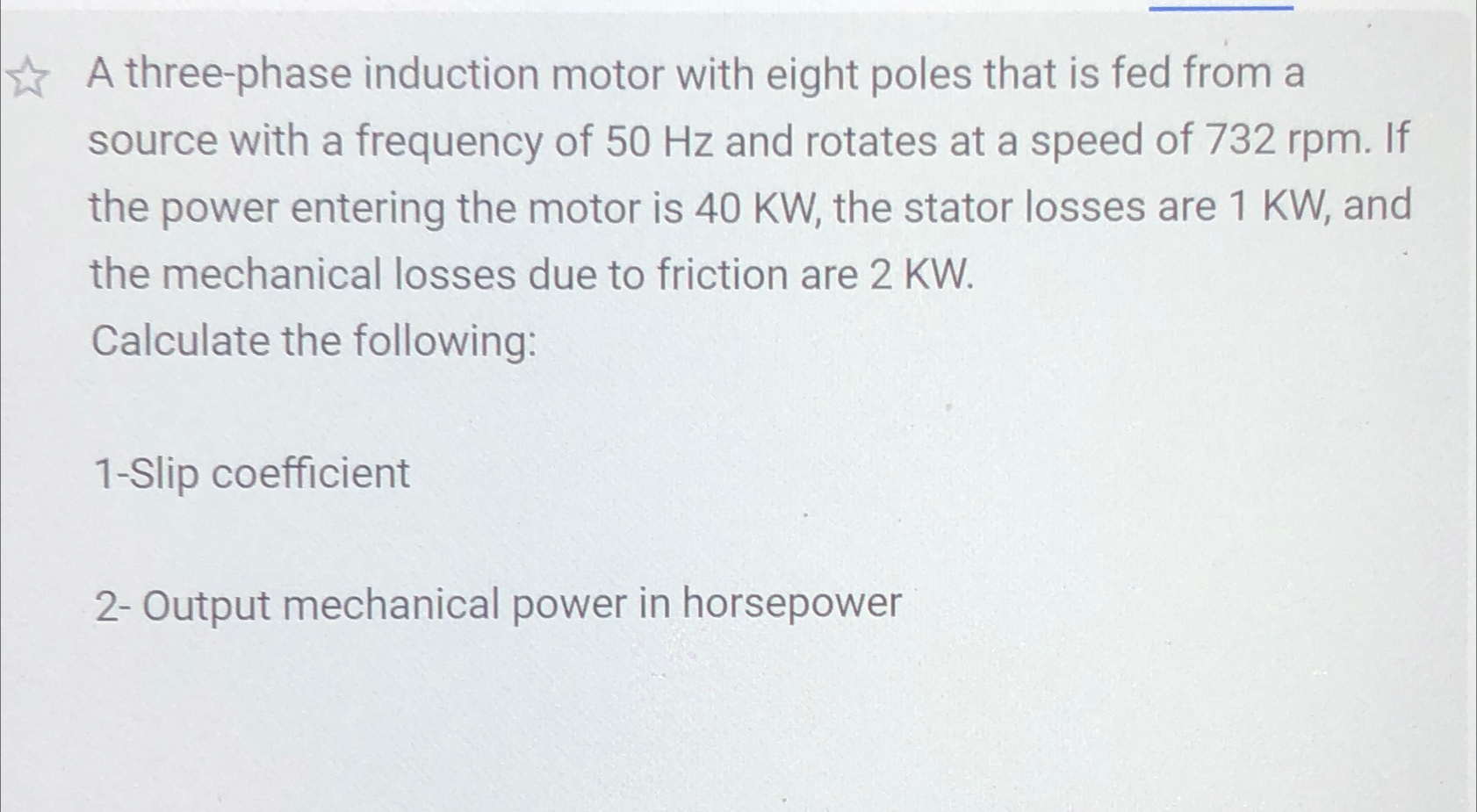 Solved A three-phase induction motor with eight poles that | Chegg.com