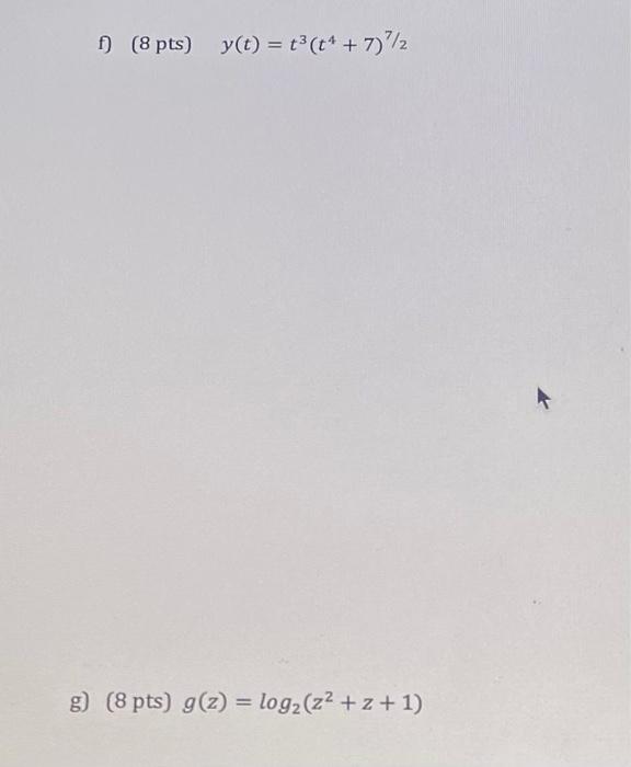 Solved find the first derivative using the short cut rule, | Chegg.com