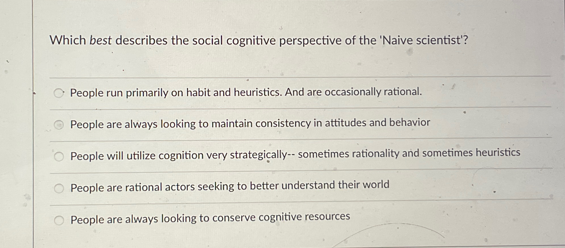 Solved Which best describes the social cognitive perspective | Chegg.com