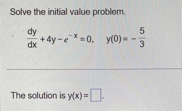 Solved Solve the initial value problem. | Chegg.com
