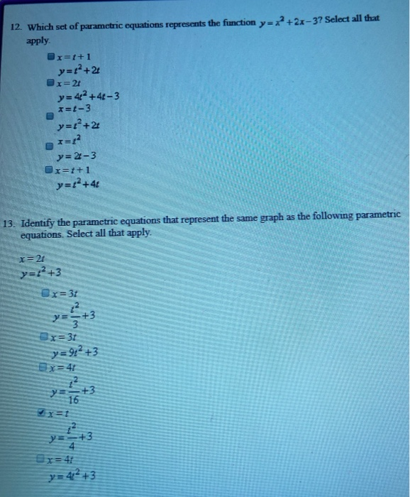 Solved 6. Rewrite the following parametric equations in | Chegg.com