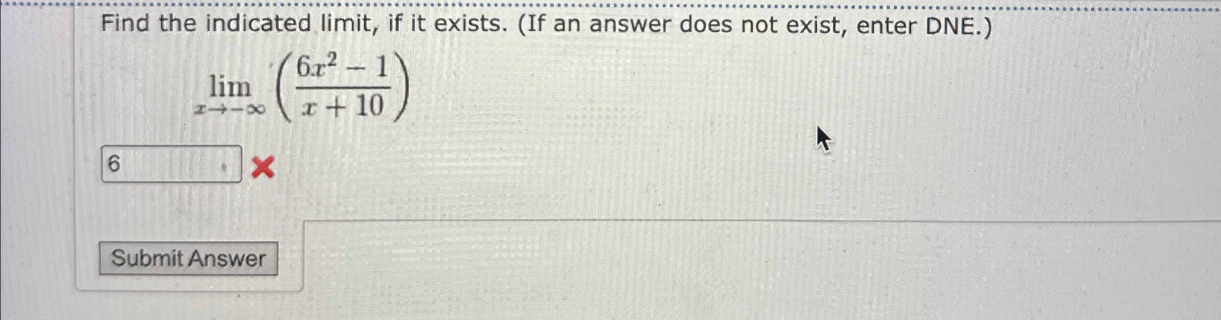 Solved Find the indicated limit, ﻿if it exists. (If an | Chegg.com