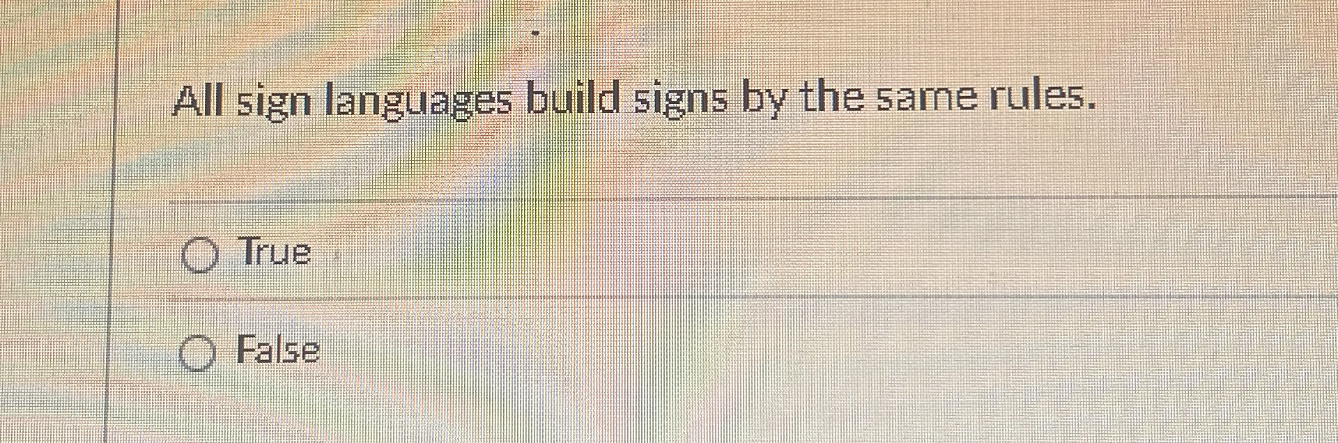 Solved All sign languages build signs by the same | Chegg.com