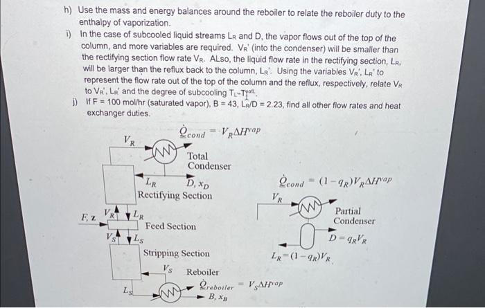 Solved A distillation column with a total condenser is shown | Chegg.com