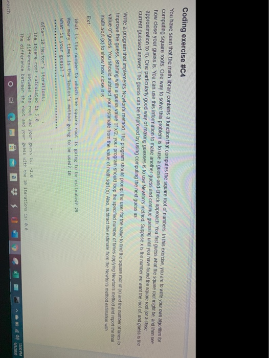 Solved Coding exercise #C4 You have seen that the math | Chegg.com