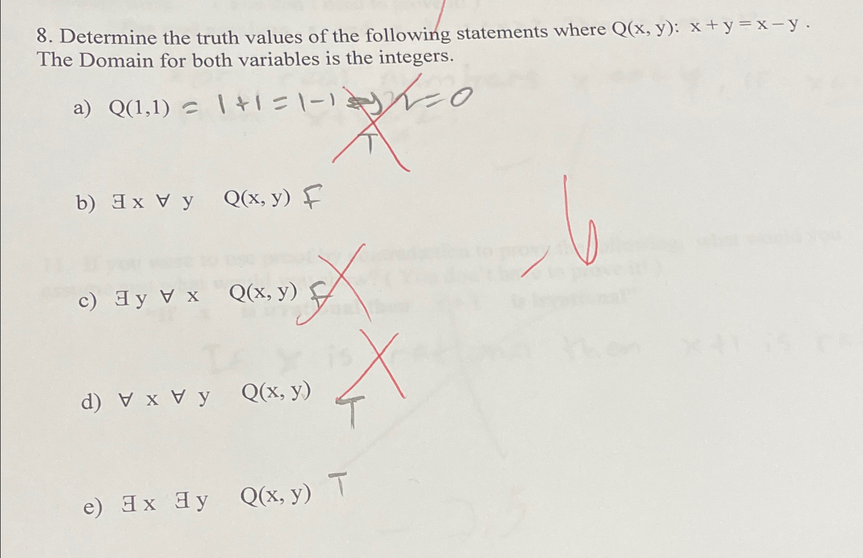 Solved Determine the truth values of the following | Chegg.com