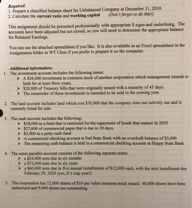 Solved Unbalanced Company Adjusted Trial Balance December | Chegg.com