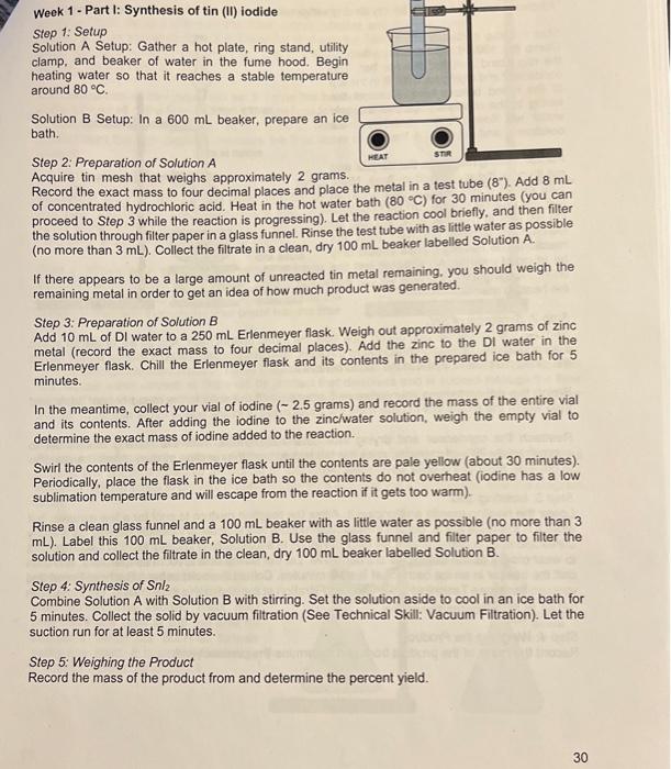 Solved 1. In the lab experiment, you will synthesize two | Chegg.com