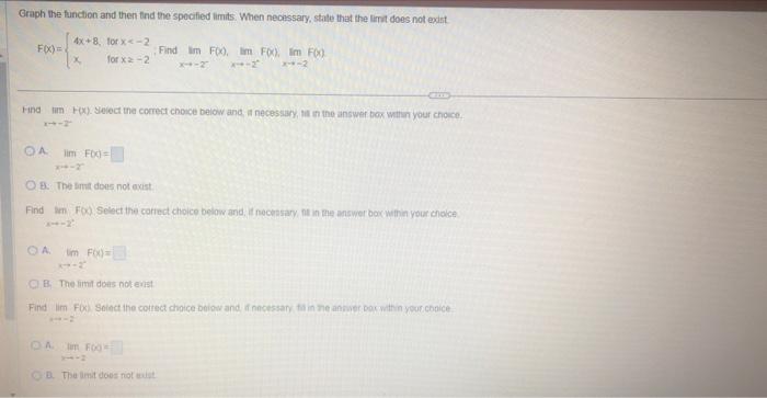 Solved Gcaph the function and then find fhe specfied limis. | Chegg.com Solved Gcaph the function and then find fhe specfied limis. | Chegg.com