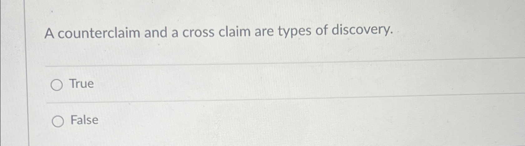 Solved A counterclaim and a cross claim are types of | Chegg.com