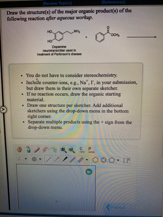 Solved [Review Topics] [References) Draw the structure(s) of | Chegg.com
