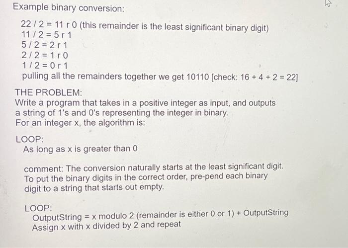 Solved write a program that takes in a positive integer as | Chegg.com