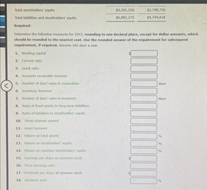 Solved Determine the following measures for 20y2, rounding | Chegg.com