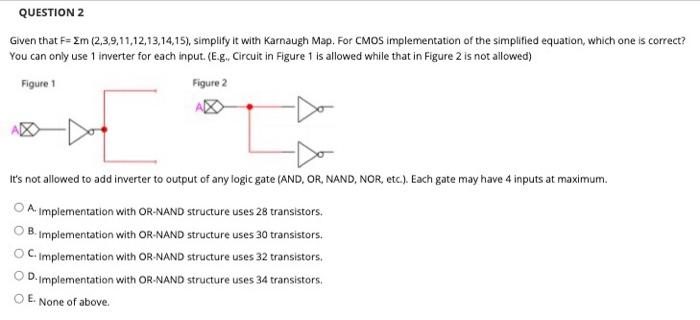 Solved QUESTION 2 Given that F= 2m (2,3,9,11,12,13,14,15), | Chegg.com