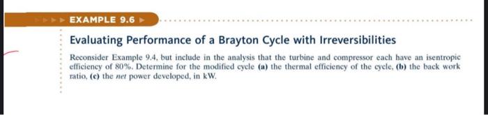 Solved Evaluating Performance of a Brayton Cycle with | Chegg.com