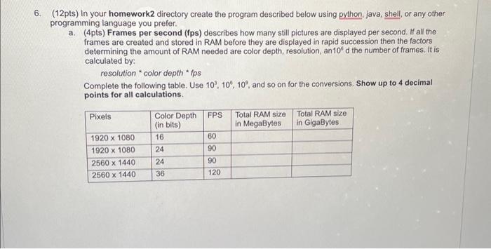 Solved (12pts) In your homework2 directory create the | Chegg.com