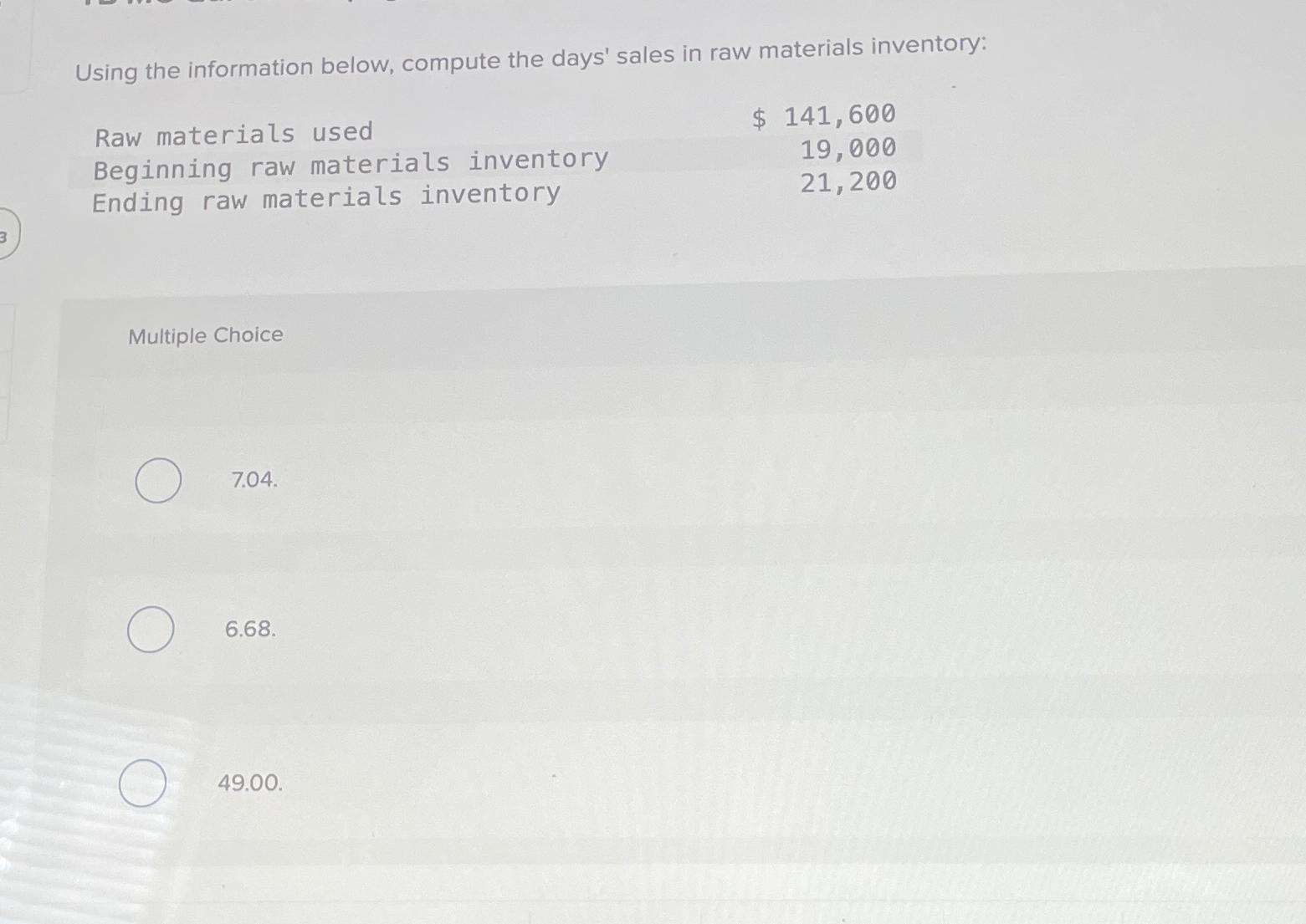 Solved Using the information below, compute the days' sales | Chegg.com