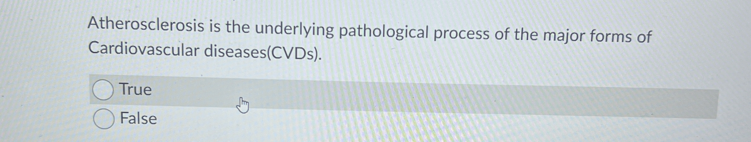 Solved Atherosclerosis is the underlying pathological | Chegg.com