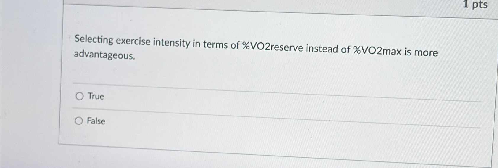 Solved Selecting exercise intensity in terms of %VO2reserve | Chegg.com