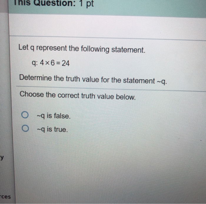Solved Inis Question: 1 pt Let q represent the following | Chegg.com Solved Inis Question: 1 pt Let q represent the following | Chegg.com