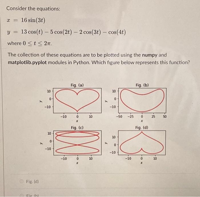 Solved Consider the equations: | Chegg.com