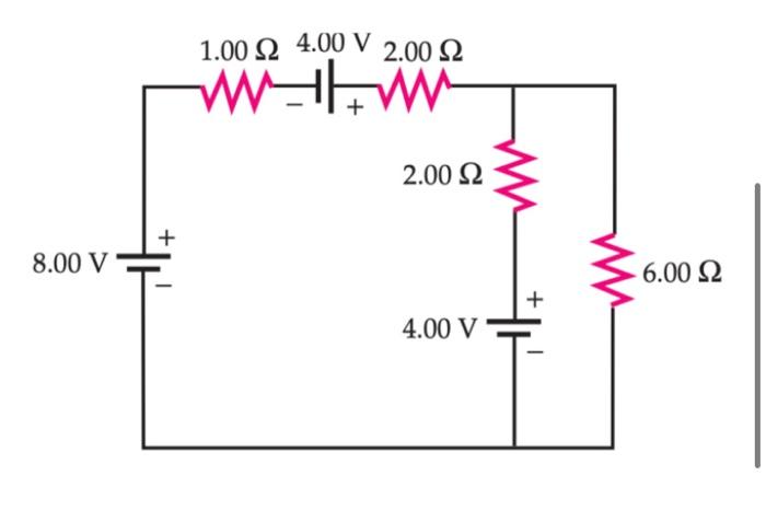 Solved For the adjacent circuit find (a) the current through | Chegg.com