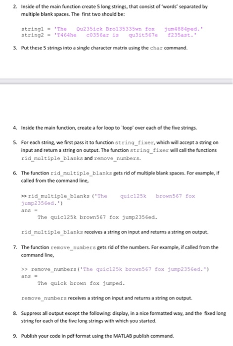 Solved 2. Inside of the main function create 5 long strings, | Chegg.com