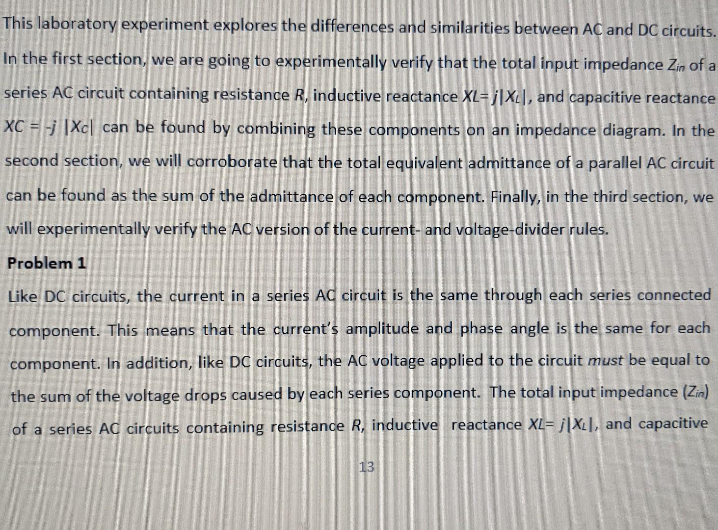 Solved This laboratory experiment explores the differences | Chegg.com