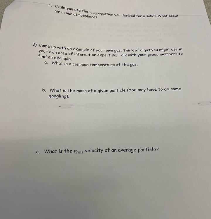 Solved c. ﻿Could you use the vrms ﻿equation you derived for | Chegg.com