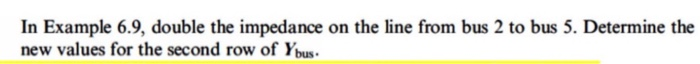 Solved EXAMPLE 6.9 Power-flow input data and Ybus Figure 6.2 | Chegg.com
