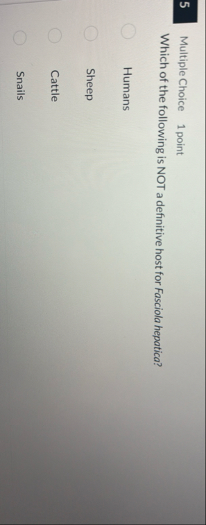 Solved 5Multiple Choice 1 ﻿pointWhich of the following is | Chegg.com