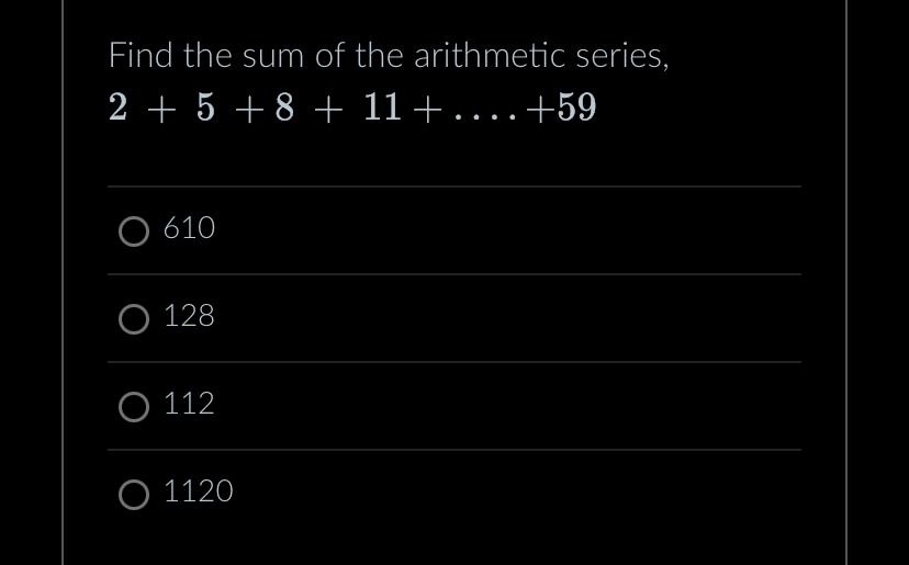 Solved Find the sum of the arithmetic | Chegg.com