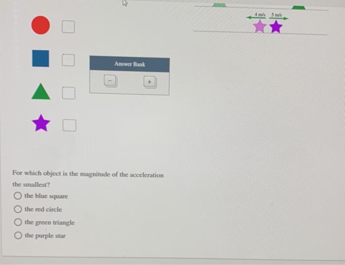 Solved 6 m 2 m/s Four different objects undergo constant | Chegg.com