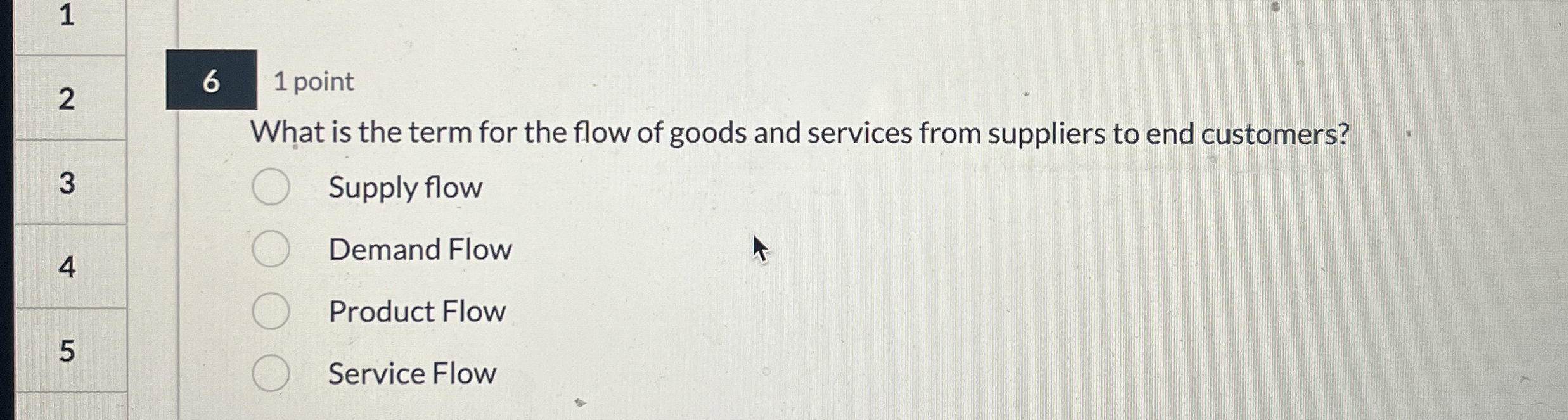 Solved 261 ﻿pointWhat is the term for the flow of goods and | Chegg.com