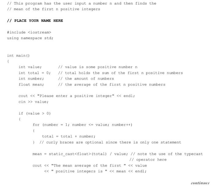 Solved // This program has the user input a number n and | Chegg.com