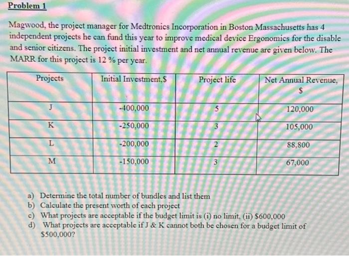 Solved Magwood, the project manager for Medtronics | Chegg.com