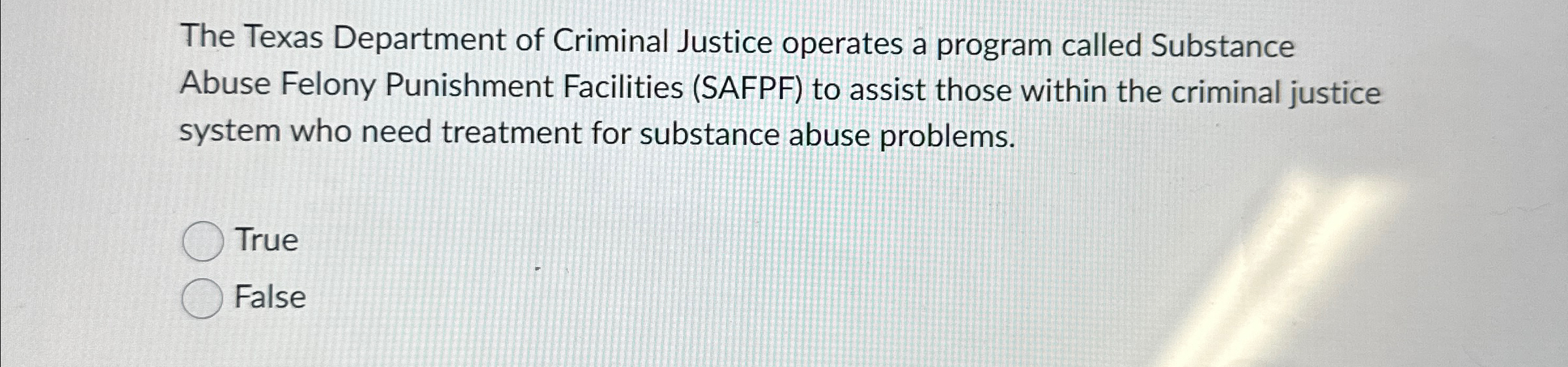 Solved The Texas Department of Criminal Justice operates a | Chegg.com